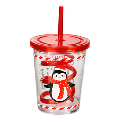 Signature SELECT Holiday Kid Swirl Straw Tumbler - Each - safeway