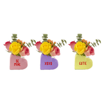 Vd Candy Heart Vase - EA - albertsons
