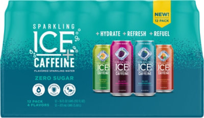 Sparkling Ice Plus Caffeine Variety Sparkling Water Multipack - 12-16 ...