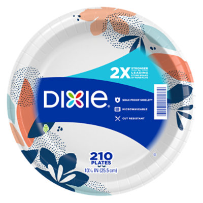 Dixie Everyday Printed Paper Plates, 10 1/16 Inch Plates - 210 Count ...