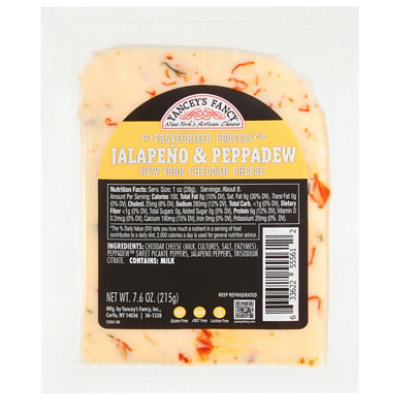 Yanceys Fancy Jalapeno & Peppadew Cheddar Wedge - CT - albertsons