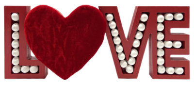 Signature SELECT Beaded Velvet Love Table Top - Each - safeway