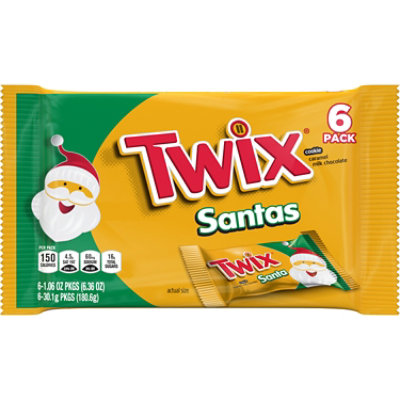 Mars Twix Caramel Santa Multipack - 6-6.36 Oz - safeway