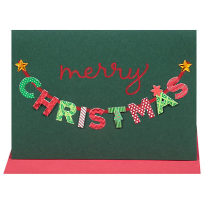 Papyrus Merry Christmas Lettering Christmas Card - Each - safeway