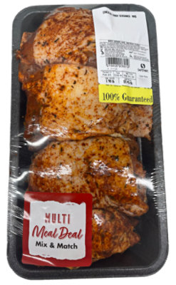 Signature SELECT Seasoned Thighs Bone In MMD Chicken - 1 Lb - safeway