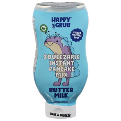 Happy Grub Instant Pancake Mix Squeezable Buttermilk - 8.5 Oz - safeway