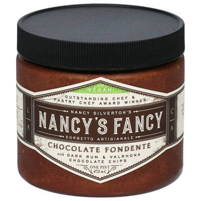 Nancy's Fancy Chocolate Fondente Sorbetto With Rum Chocolate Chips - 16 ...