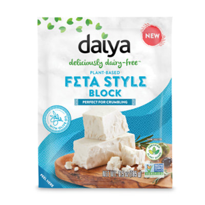Daiya Dairy Free Feta Style Vegan Cheese Block - 6.5 Oz - jewelosco