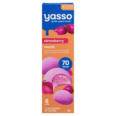 Yasso Strawberry Mochi Frozen Greek Yogurt 6 Count - 7.5 Fl. Oz ...