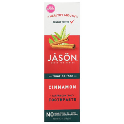 Jason Cinnamon Flavored Flouride Free Toothpaste - 4.2 Oz - albertsons