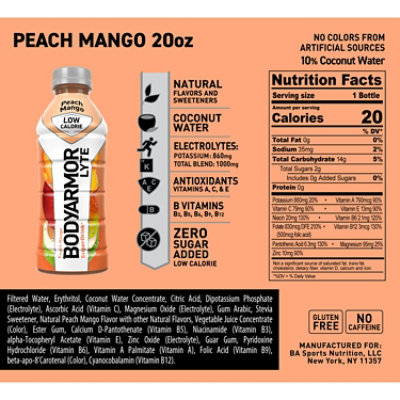 Body Armor Lyte Peach Mango - 6-20 FZ - safeway