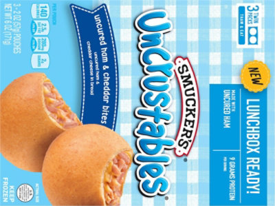 Smuckers Uncrustables Ham & Cheese Bites 3 Pack - 2 Oz - Albertsons