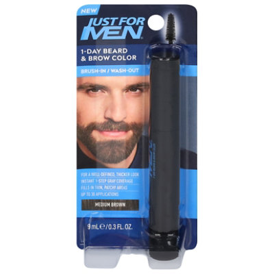Just For Men 1-day Beard & Brow Color Medium Brown - .3 FZ - safeway