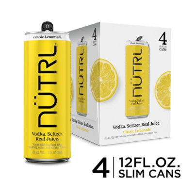 NUTRL Lemonade Multipack - 4-12 Fl. Oz. - albertsons