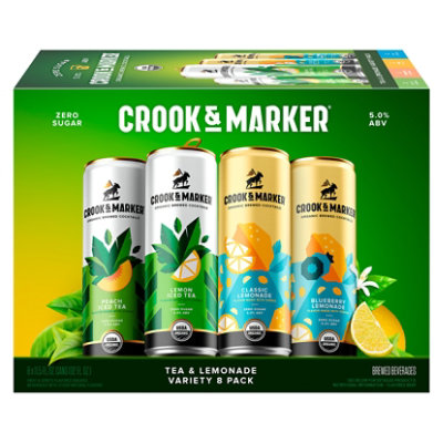 Crook & Marker Tea & Lemonade Variety Cans Multipack - 8-11.5 Fl. Oz ...