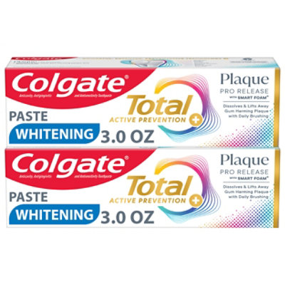 Colgate Total Plaque Pro-release Toothpaste Twin Pack - 2-3 Oz - safeway