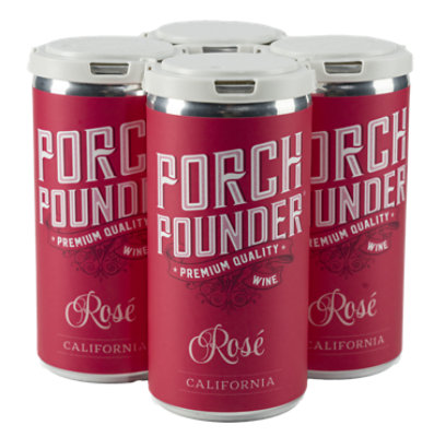 Porch Pounder Rose Wine In Cans - 4-200 Ml - vons