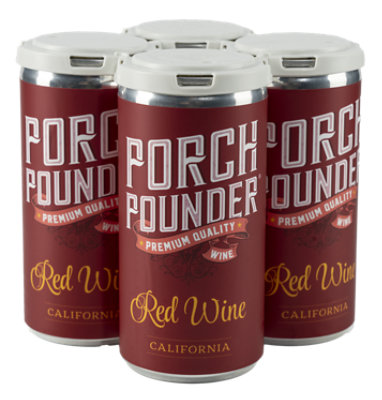 Porch Pounder Red Wine In Cans - 4-200 Ml - vons