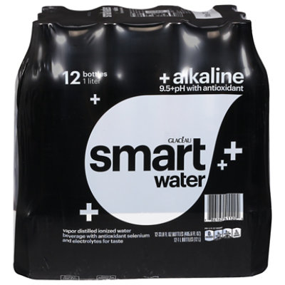 Smartwater Alkaline With Antioxidants 12 Count - 33.8 Fl. Oz. - vons