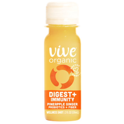 Vive Organic Digest + Immunity Pineapple Ginger Wellness Shot - 2 Fl ...