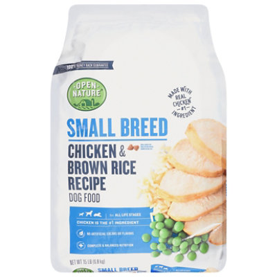 Open Nature Chicken Brown Rice Small Breed Dog Food Bag 15 Pound - 15 ...