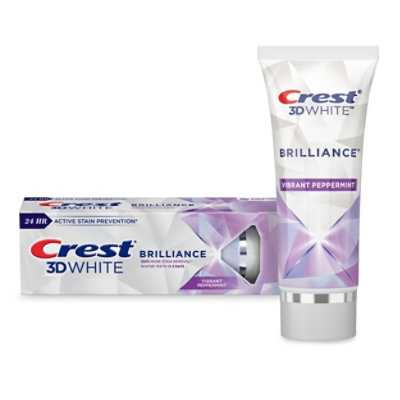 Crest 3d White Brilliance Toothpaste, Vibrant Peppermint, 3.5 Oz - 3.5 ...