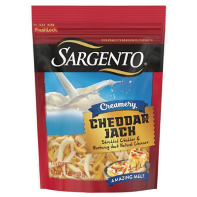 Sargento Creamery Cheddar Jack Cheese Shred - 7 Oz - vons