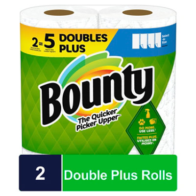 Bounty 2 Double Plus Select A Size White Tissue - 2 Count - safeway