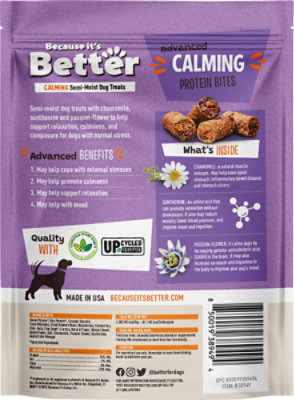 Because It's Better Calming Sweet Apple Semi Moist Dog Treats - 4.1 Oz ...