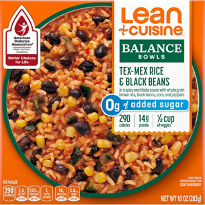 LEAN CUISINE Tex Mex Rice And Black Beans Bowl American Diabetes ...