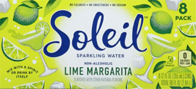 Soleil Margarita Lime Sparkling Water - 8-12 Fl. Oz. - safeway