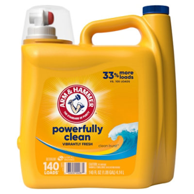 ARM & HAMMER Clean Burst 140 Loads Liquid Laundry Detergent - 140 Fl ...