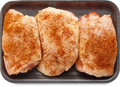 Chicken Thighs Bone In Malibu Seasoning - LB - pavilions