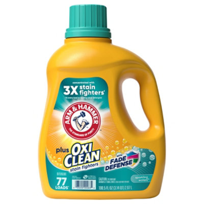 ARM & HAMMER Plus Oxiclean Fade Defense 77 Loads Liquid Laundry ...