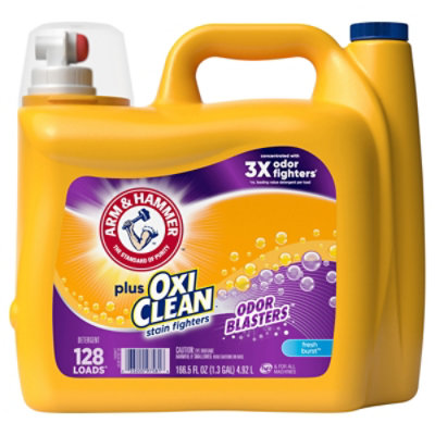 ARM & HAMMER Plus Oxiclean Odor Blasters Fresh Burst 128 Loads Liquid ...