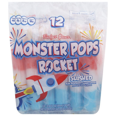 Budget Saver Monster Pops Rocket, 12ct - 12 CT - jewelosco