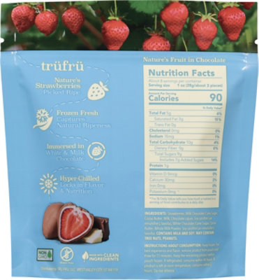 Tru Fru Whole Strawberries In Wht & Mlk Choc, 8oz - 8 OZ - safeway