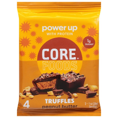 Core Foods Bar Truffles Peanut Butter Chocolate - 2 OZ - albertsons