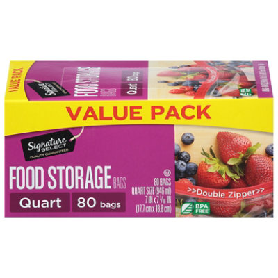 Signature SELECT Food Storage Quart Value Pack - 80 CT - safeway