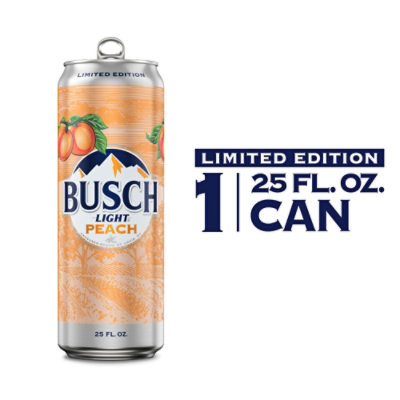 Busch Light Peach American Lager Beer in Can - 25 Fl. Oz. - albertsons