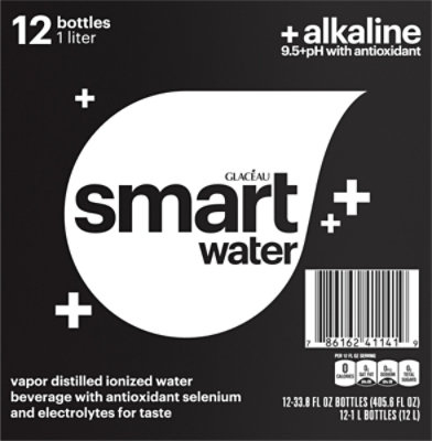Smartwater Alkaline With Antioxidants - 12-33.8 Fl. Oz. - safeway