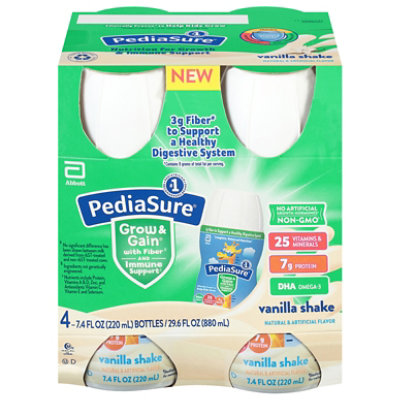 PediaSure Fiber Vanilla - 4-7.4 Fl. Oz. - safeway