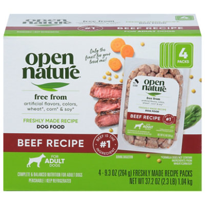 Open Nature Dog Food Fresh Recipe Beef - 4-9.3 Oz - safeway
