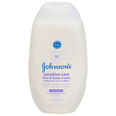 Johnsons Sensitive Care Face & Body Cream - 400 Ml - safeway