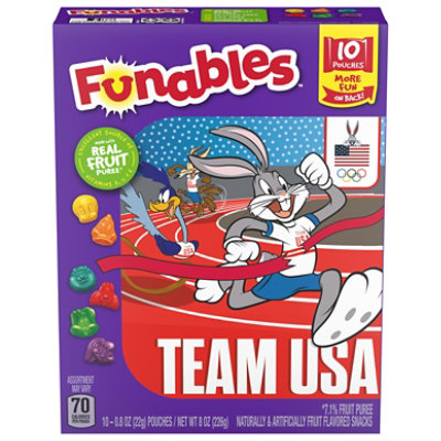 Funables Loony Tunes Fruit Snacks 10 Count - 8 Oz - jewelosco