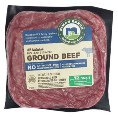 Niman Ranch 90% Lean 10% Fat Ground Beef - 16 oz - safeway