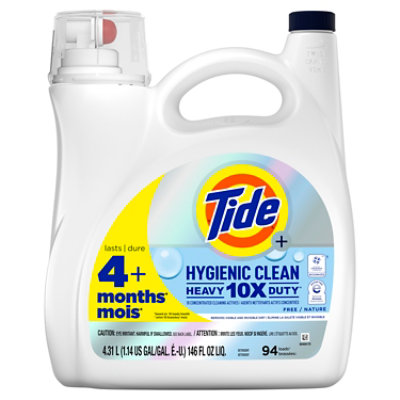 Tide Hygienic Clean Liquid Detergent Unscented - 146 Fl. Oz. - safeway