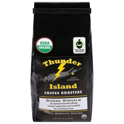 Thunder Island Coffee Roasters Whole Beab Smoke Signals - 12 Oz - balduccis