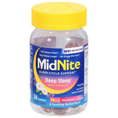 Midnite Gummies Melatonin Sleep Aid 10 Mg - 36 Count - safeway