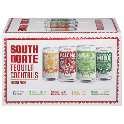 SouthNorte Tequila Cocktails Variety Pack In Cans - 6-355 Ml - vons